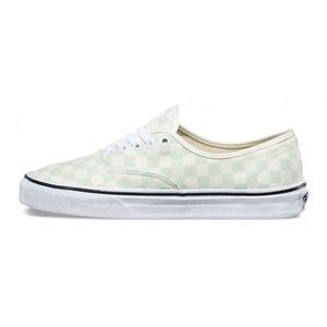Vans | Shoes | Vans Authentic Checker Green Sneaker Shoes 85 | Poshmark